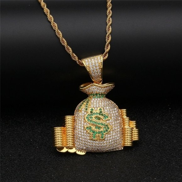 SHOP FORREAL BOUTIQUE | Accessories | Bling Dollar Symbol Money Bag ...
